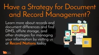 Records vs Documents: The Difference and How Best to Manage Them | PDF