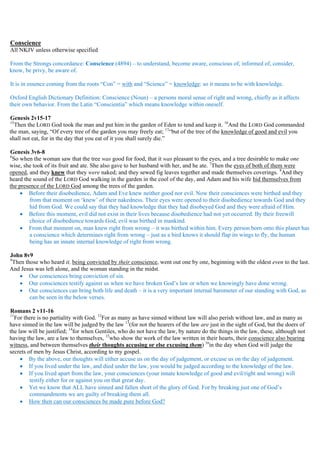 Conscience | PDF