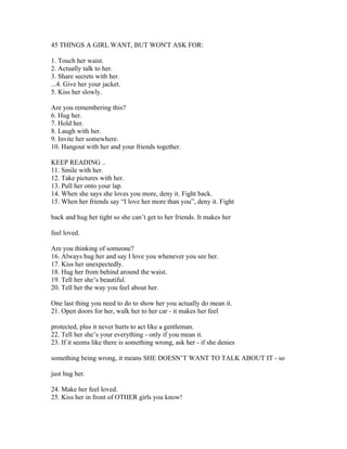 45 things a girl want | DOC