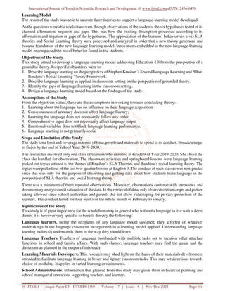 Understanding the Language Learning A Grounded Theory Perspective | PDF