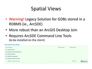 Making Use of Query Layers & Spatial Views | PPT
