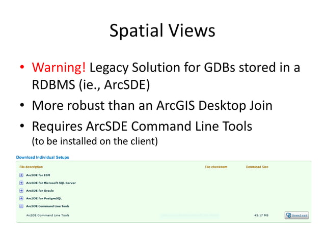 Making Use of Query Layers & Spatial Views | PPT