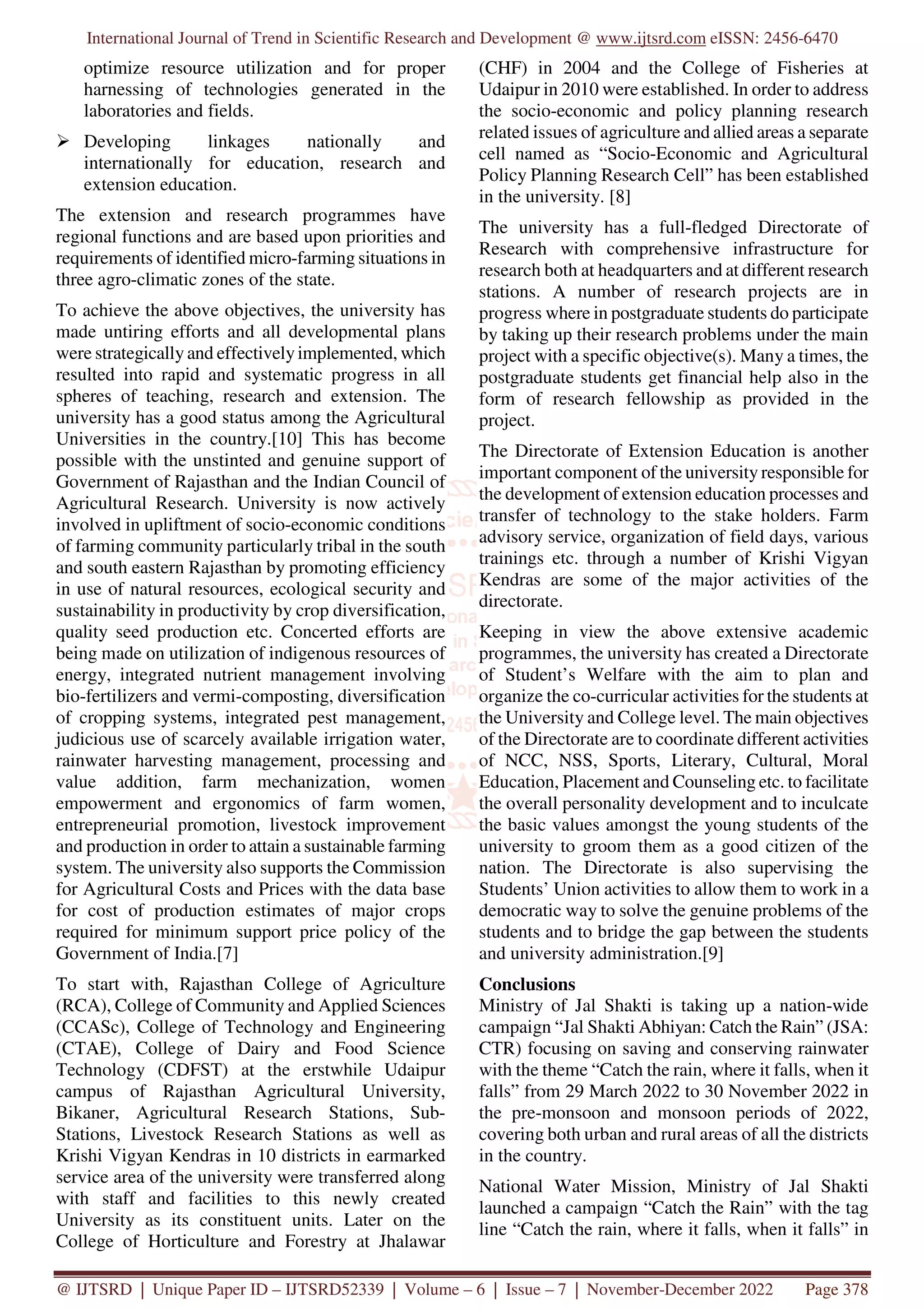 Watershed and Agriculture Management in Rajasthan | PDF