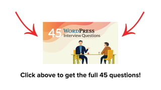 45 WordPress Interview Questions | PDF