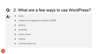 45 WordPress Interview Questions | PDF | Web Development | Internet