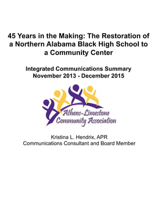 45 Years in the Making: Pincham-Lincoln Center Grand Opening | PDF