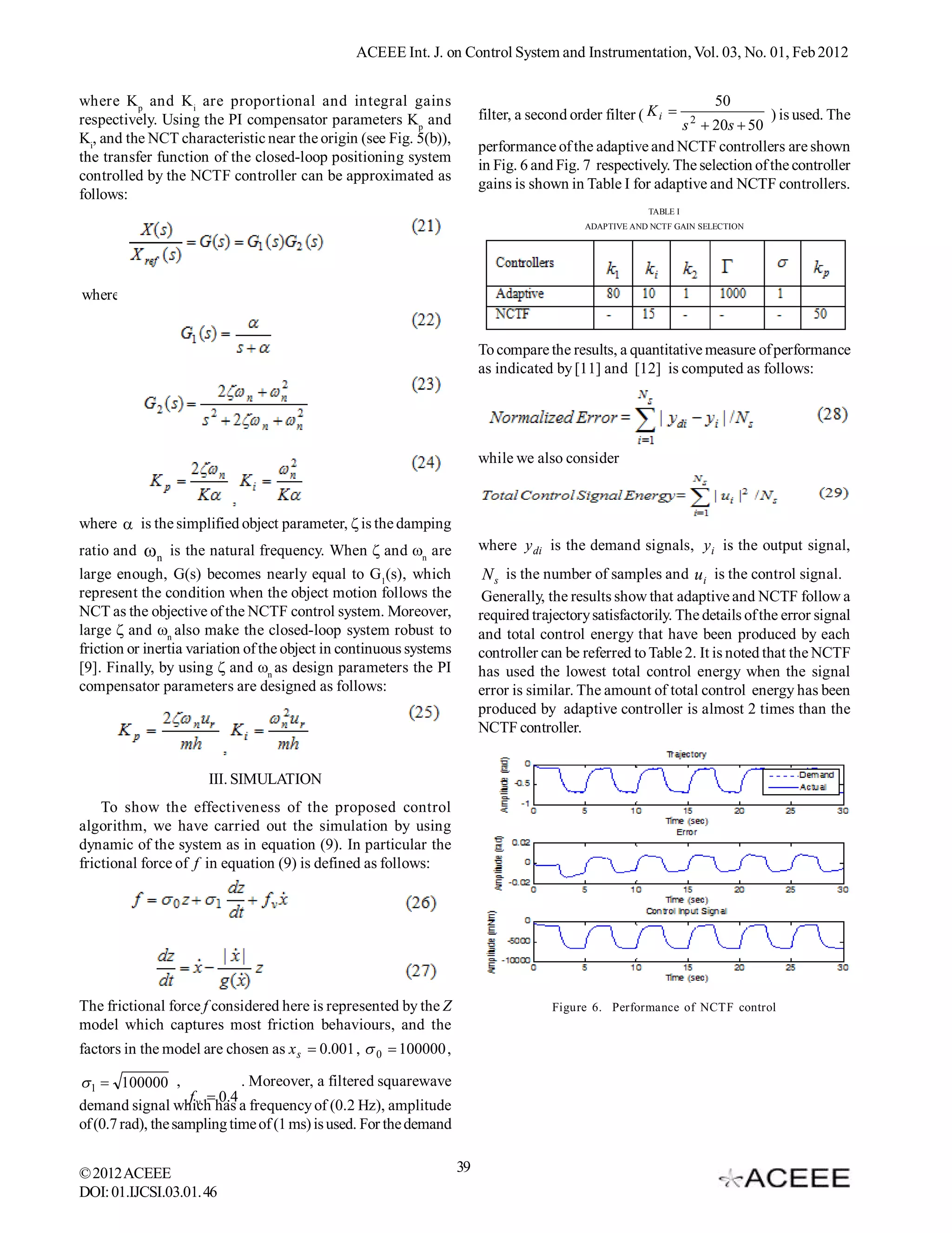 NCTF Control for Friction Compensation of Underactuated Fingers | PDF