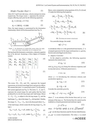 NCTF Control for Friction Compensation of Underactuated Fingers | PDF