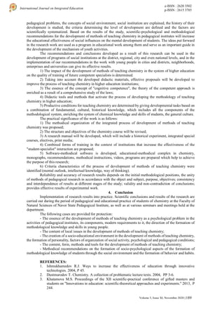 Improving traditional methods of teaching chemistry | PDF