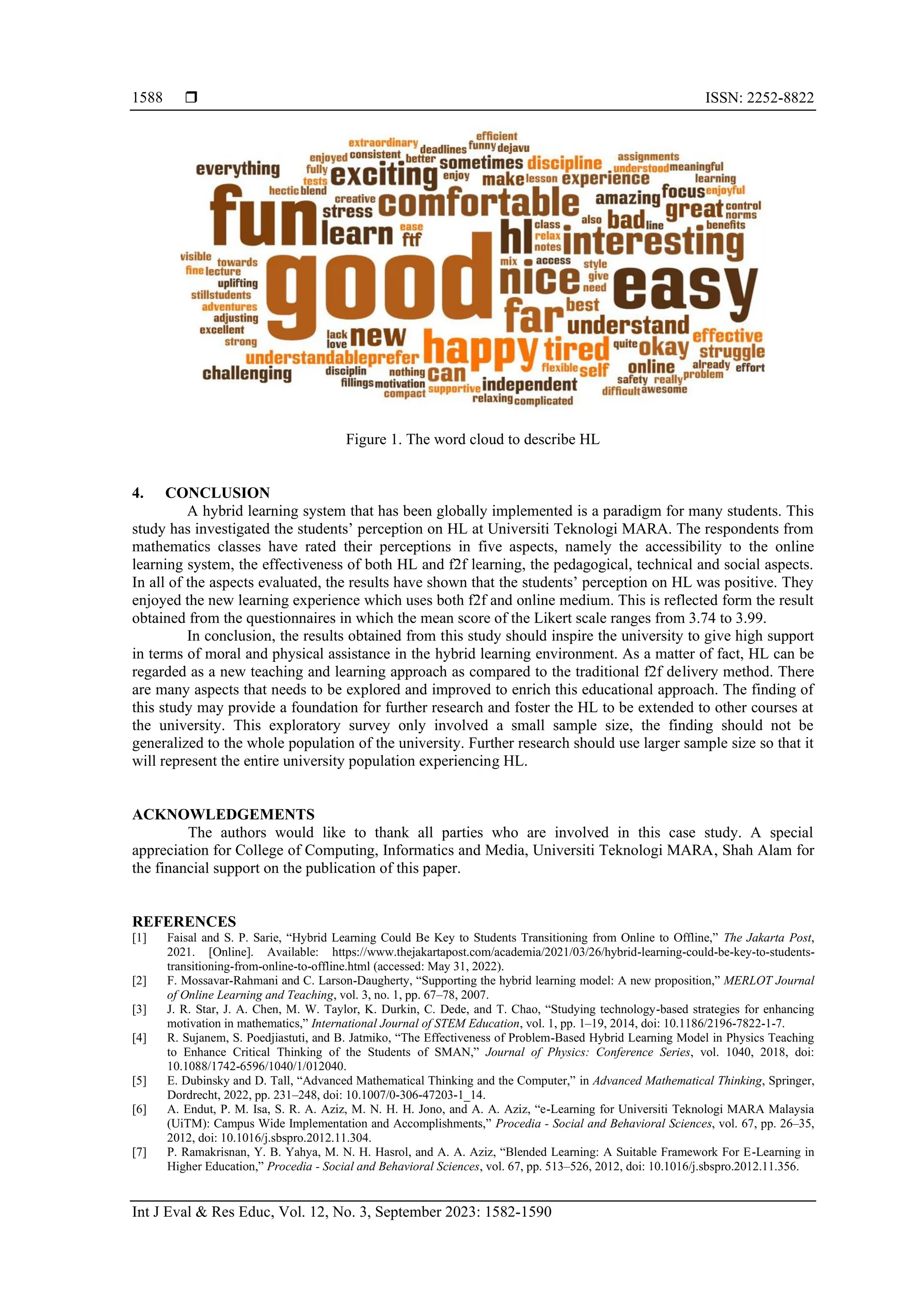 Assessing student perceptions on hybrid learning | PDF