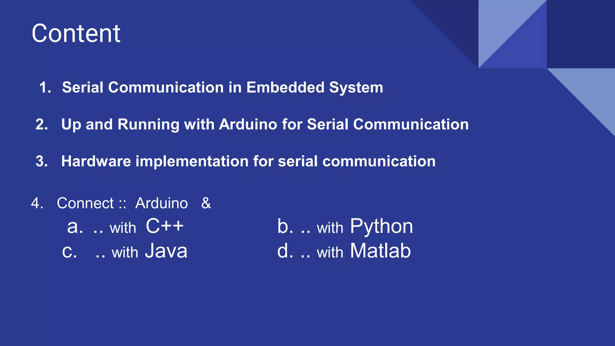 Serial Communication & Embedded System Interface | PPTX