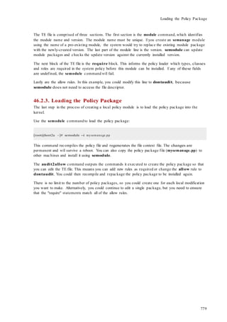 46 customizing se linux policy | PDF