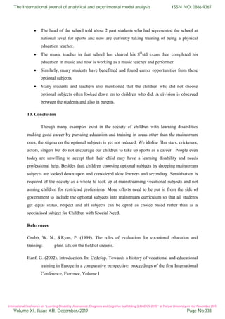 vocational skills for children with disability | PDF