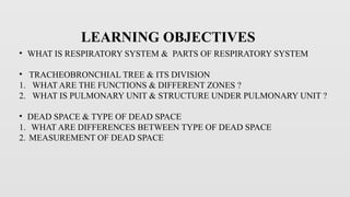 TRACHEOBRANCHIAL TREE AND DEAD SPACE.pptx