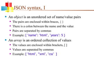json | PPT | Web Development | Internet