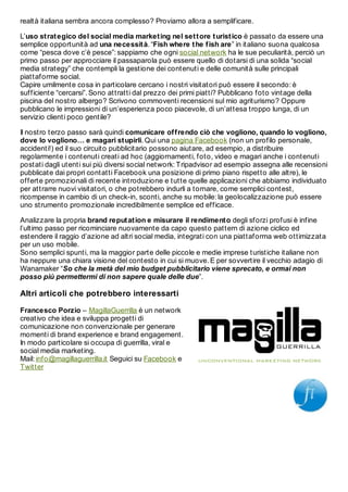 Social Media Marketing e Turismo in 4 mosse | PDF