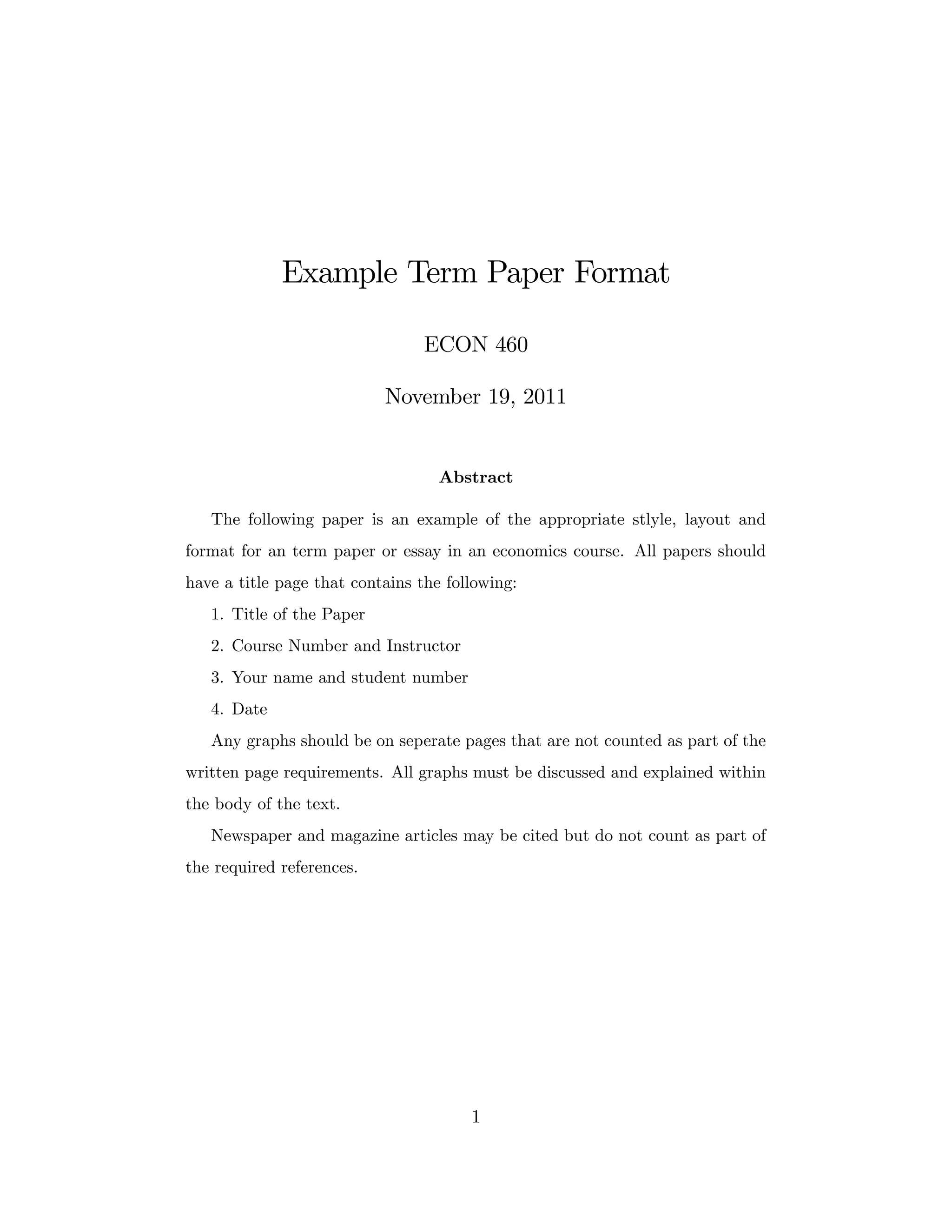 Term Paper Example Pdf