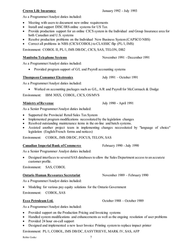 ROBIN COOKE-Resume | PDF