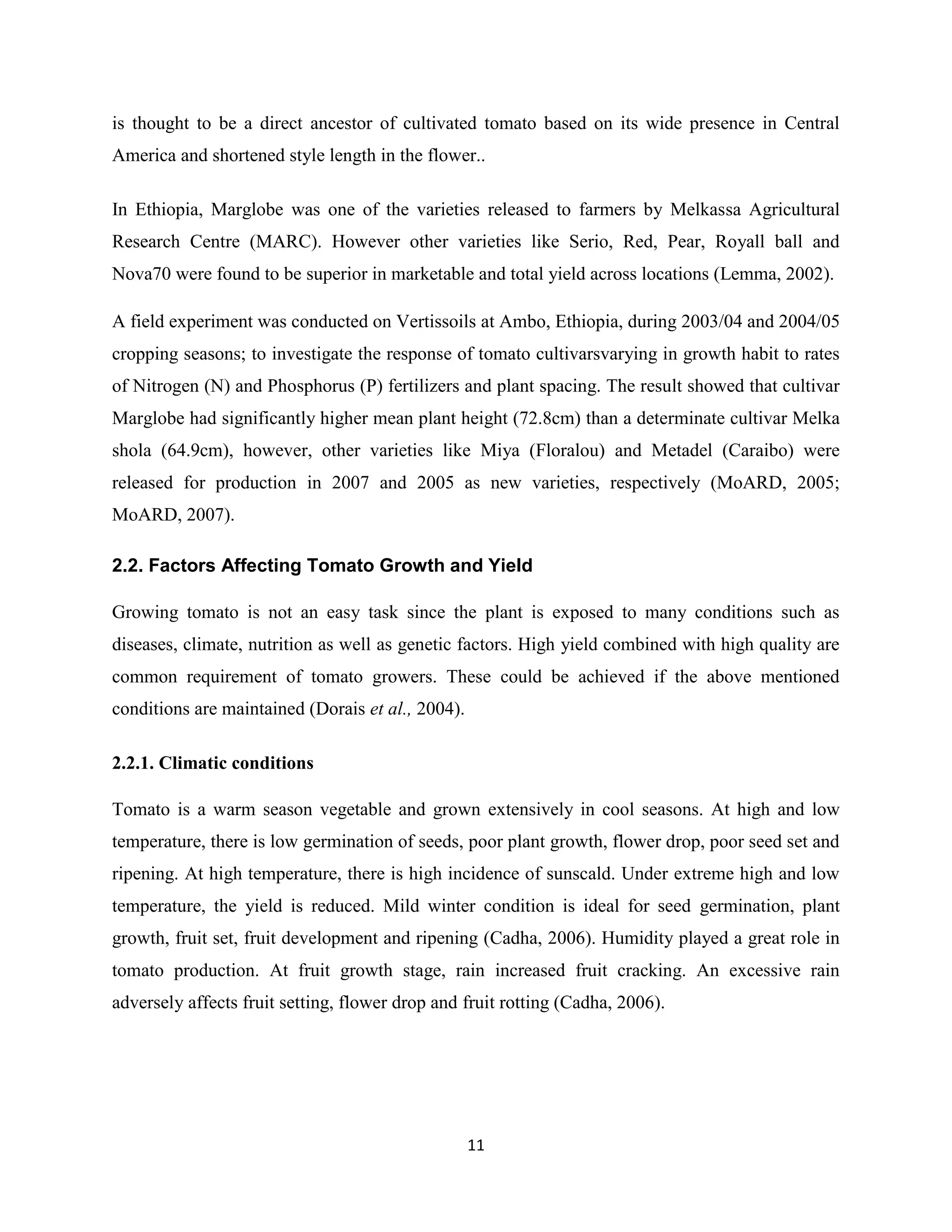GROWTH PERFORMANCE AND YIELD OF SOYBEAN in Ethiopia | DOCX