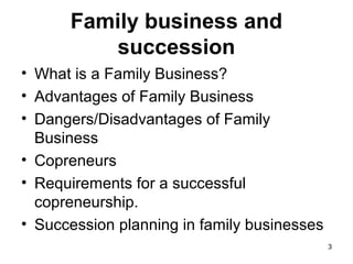 family business and succession | PPT
