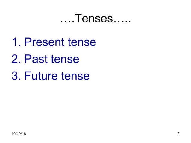 Topic three tenses | PPT