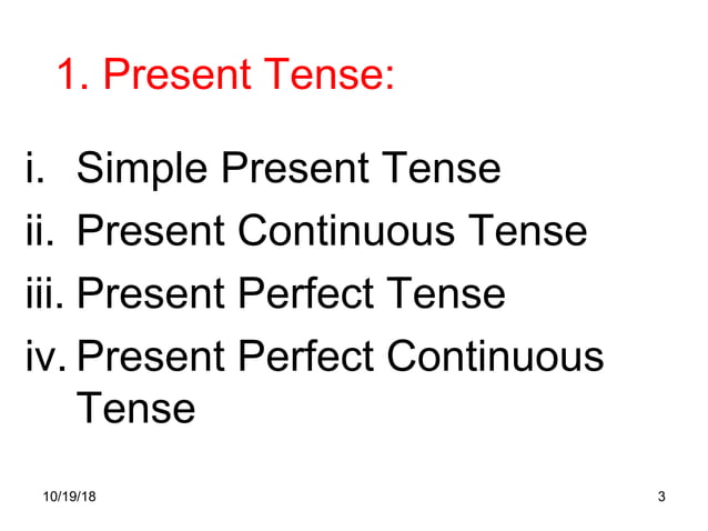 Topic three tenses | PPT