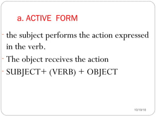 Active and passive voice | PPT