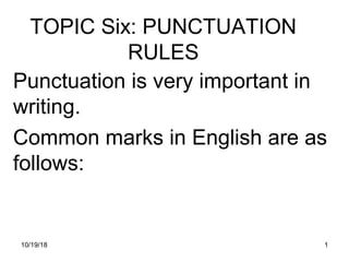punctuation rules | PPT