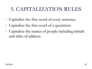 punctuation rules | PPT