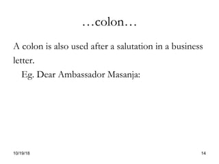 punctuation rules | PPT