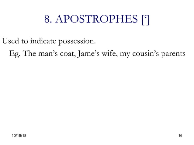 punctuation rules | PPT