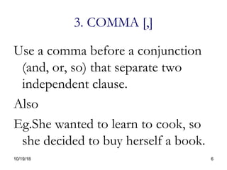 punctuation rules | PPT