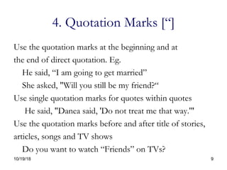punctuation rules | PPT