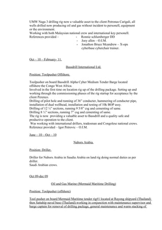 Mr. Scott Cheney Cyber Toolpusher-Cyber Driller-C.V. | DOC