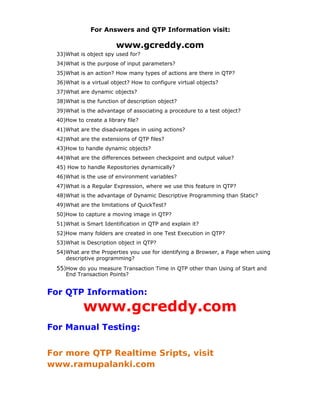 46022140 qtp-faq | PDF