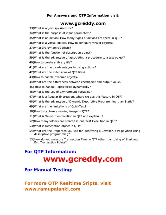 46022140 qtp-faq | PDF