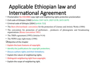 Intellectual Property law- Lecture notes | PPTX