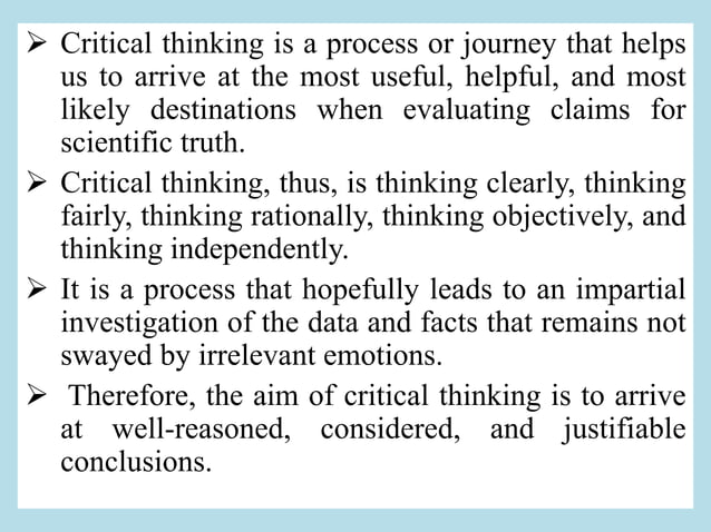 The basic concepts of Critical thinking. | PPTX | Educational ...