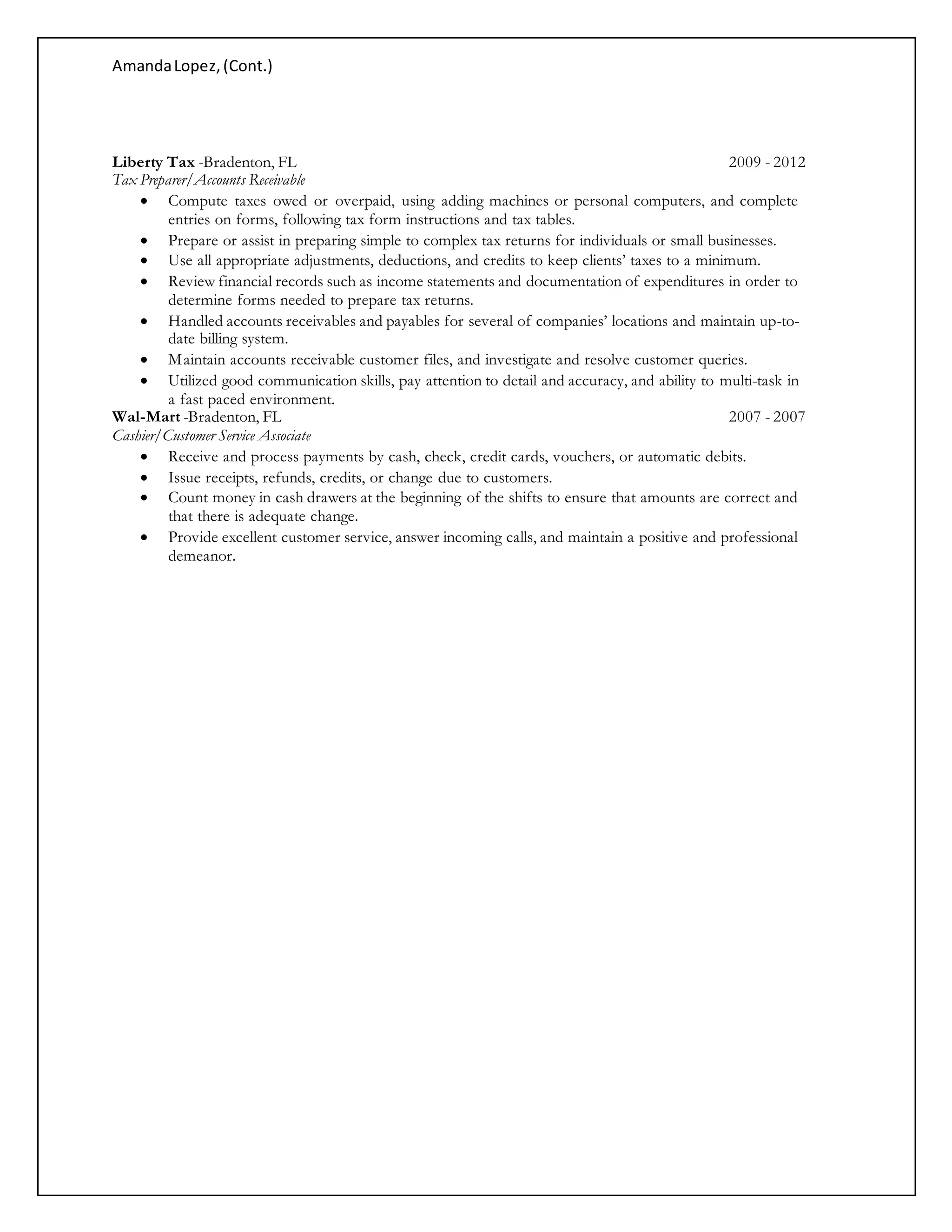 Amanda Lopez MBC Resume | DOCX