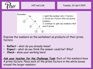 HCM and LCM for class 6 Students & Types | PPTX