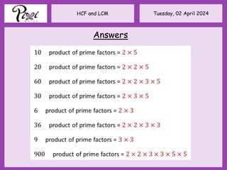 HCM and LCM for class 6 Students & Types | PPTX