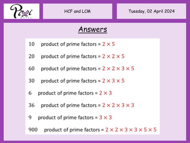 HCM and LCM for class 6 Students & Types | PPTX