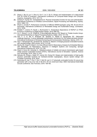 High secure buffer based physical unclonable functions (PUF’s) for device authentication | PDF