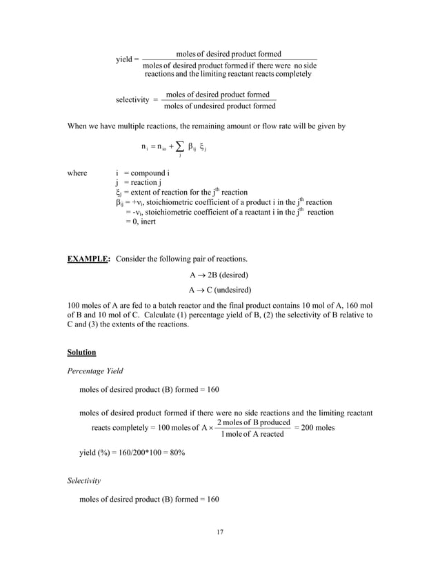 material balance and its applications