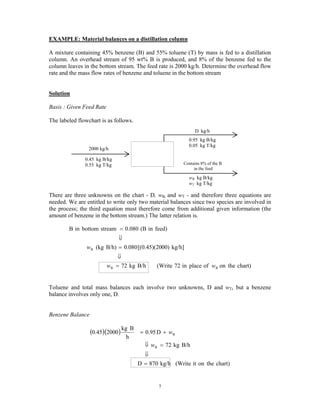 material balance and its applications | PDF
