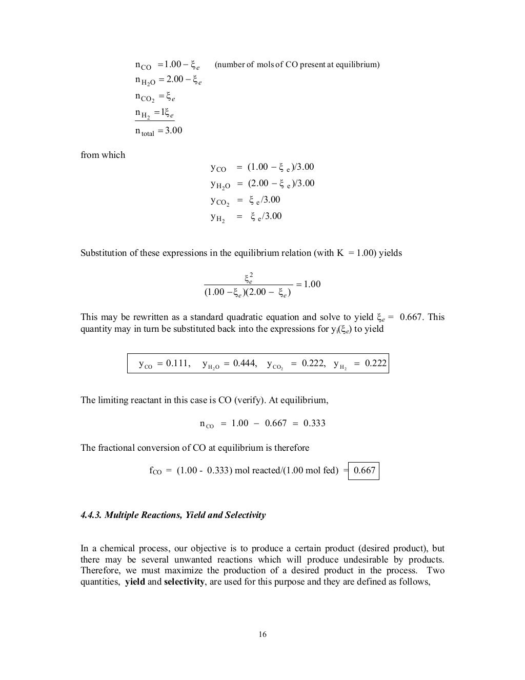 material balance and its applications