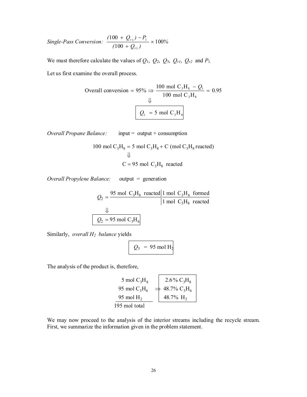 material balance and its applications