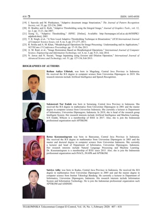 Continuous speech segmentation using local adaptive thresholding technique in the blocking block ...