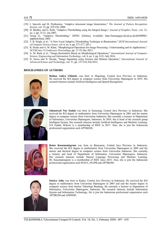 Continuous Speech Segmentation Using Local Adaptive Thresholding Technique In The Blocking Block