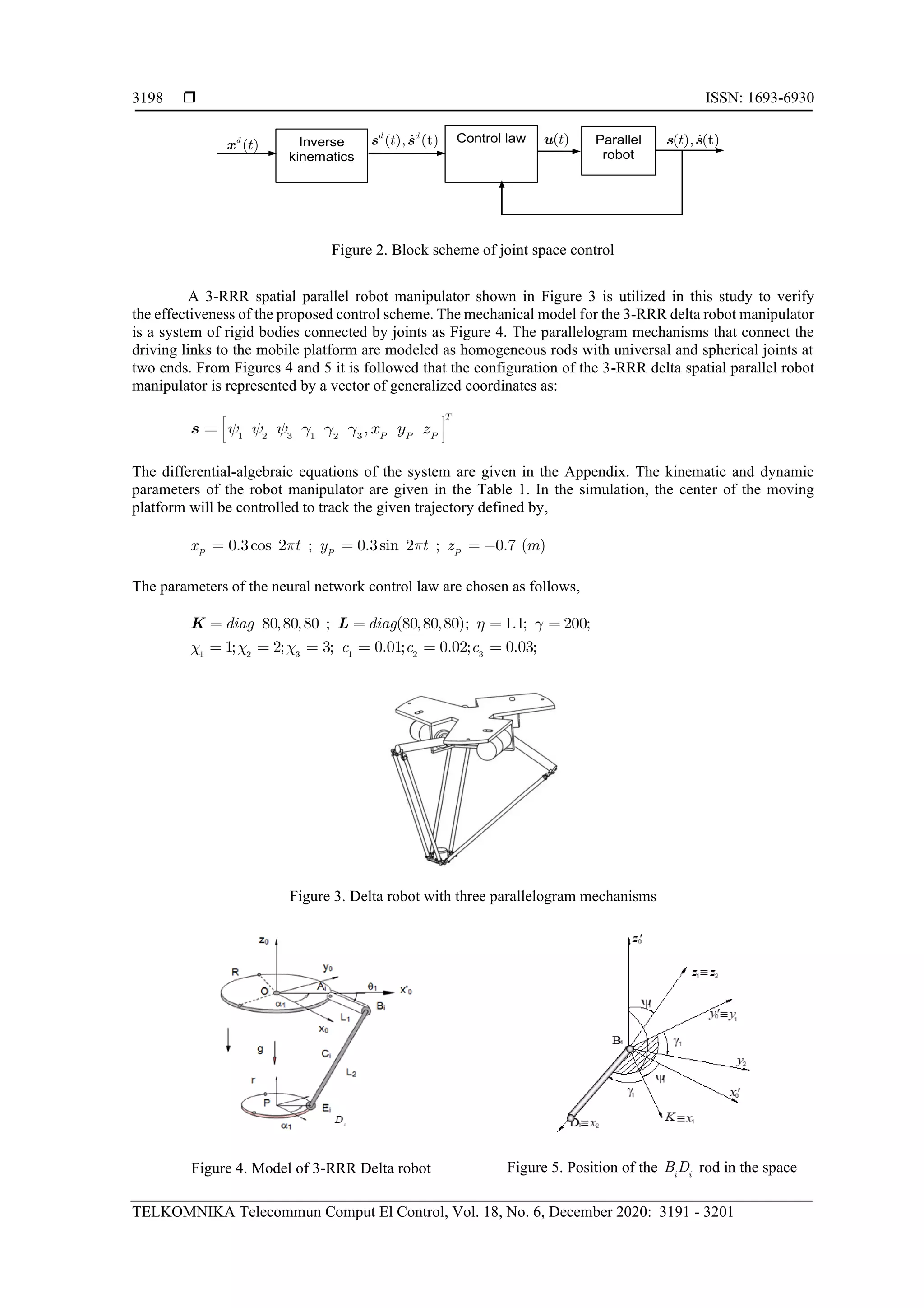 Radial basis function neural network control for parallel spatial robot | PDF